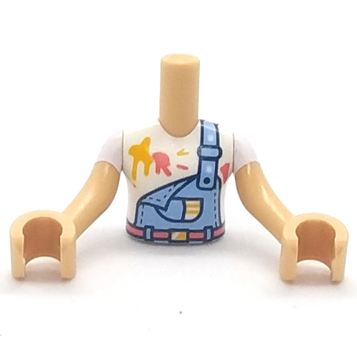 LEGO PART 92456c06pr0477 Minidoll Torso Girl with Light Bright Blue ...