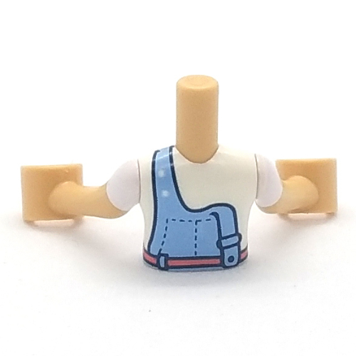 LEGO PART 92456c06pr0477 Minidoll Torso Girl with Light Bright Blue ...