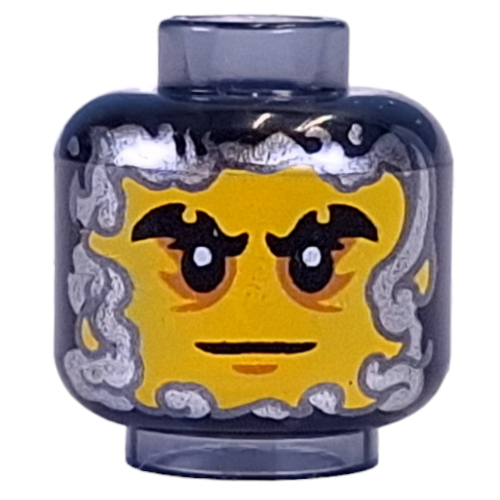 LEGO PART 28621pr0014 Minifig Head Cinder, Silver Face Mask, Covered ...