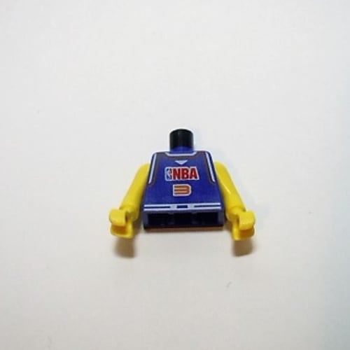 LEGO PART 973b01pr0179 Torso Basketball Jersey, NBA Logo and '3' Print ...