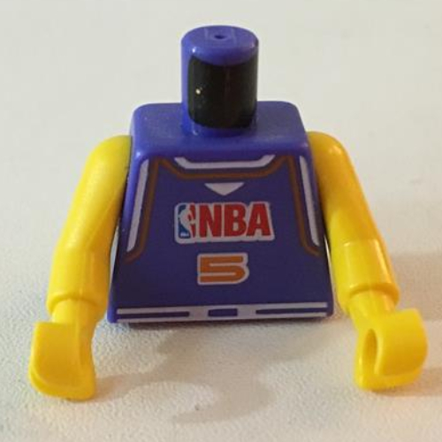 LEGO PART 973b01pr0180 Torso Basketball Jersey, NBA Logo and '5' Print ...