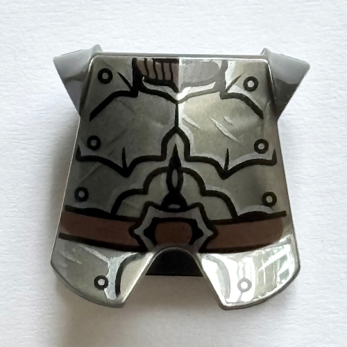 LEGO PART 2587pr9998 Minifig Neckwear Armor Breastplate with Dark Brown ...