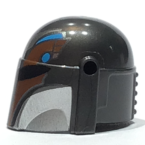 LEGO PART 87610pr0431 Helmet Mandalorian with Holes and Black Visor ...