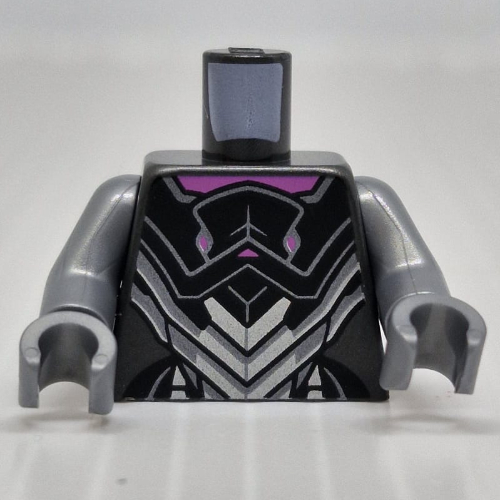 LEGO PART 973c30h30pr0002 Torso Armor, Black and Silver Panels, Dark ...