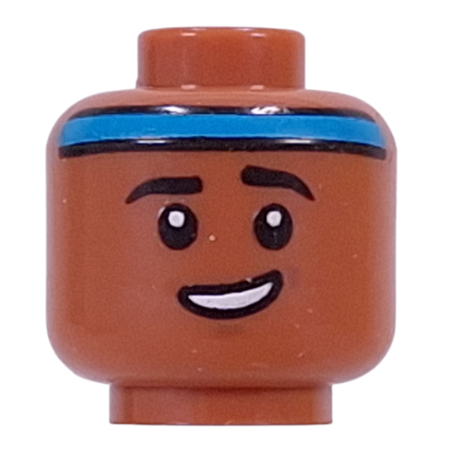 LEGO PART 28621pr9601 Minifig Head Pavitr Prabhakar, Black Eyebrows ...