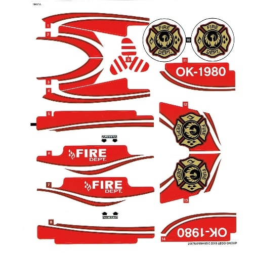 LEGO PART 20875 Sticker Sheet for Set 42040-1 | Rebrickable - Build ...