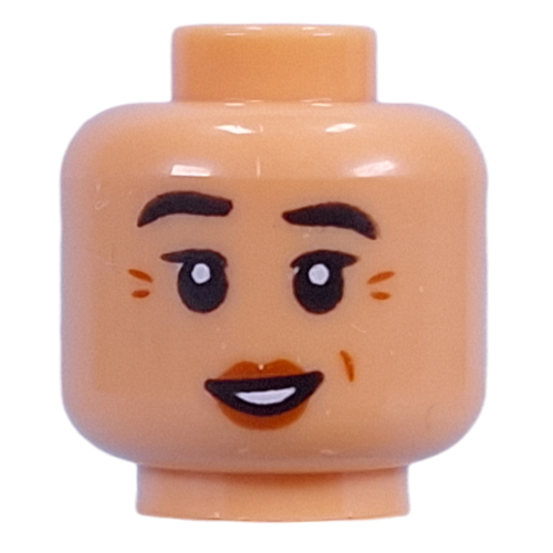 LEGO PART 28621pr4311 Minifig Head Dwarf Cleric, Black Eyebrows, Crows ...