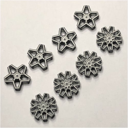 LEGO PART 6825 Wheel Covers 5 Spoke and 9 Spoke | Rebrickable - Build ...