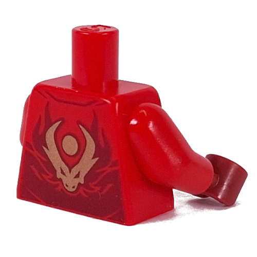 LEGO PART 973c22h10pr6559 Torso, Robe, Dark Red Trim, Gold Decorations ...