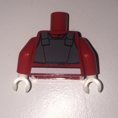 LEGO PART 973c22h27pr3480 Torso Flight Suit with Dark Bluish Gray Vest ...