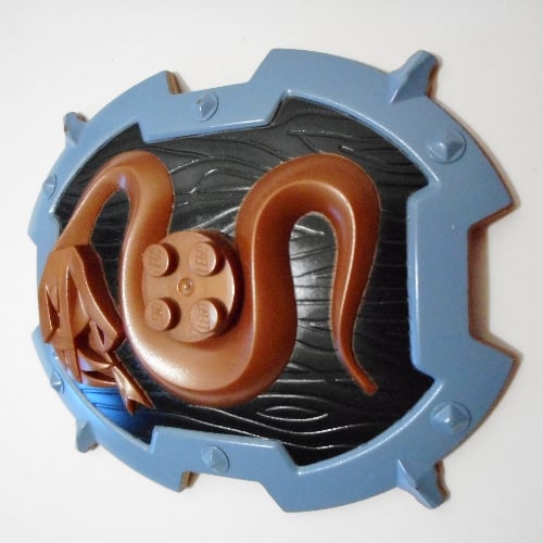 LEGO PART 54183pr0001 Large Figure Shield, 2 x 2 Brick Relief, Snake ...