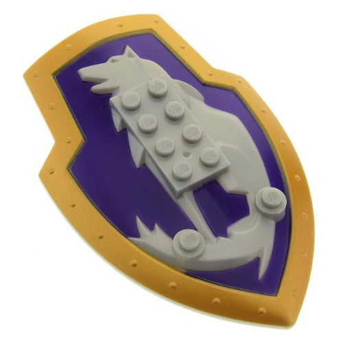 LEGO PART 50654pr0001 Large Figure Shield, 2 x 4 Brick Relief, Danju ...