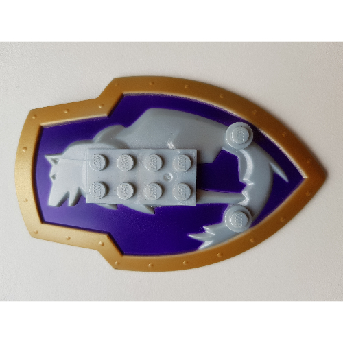 LEGO PART 50654pr0001 Large Figure Shield, 2 x 4 Brick Relief, Danju ...