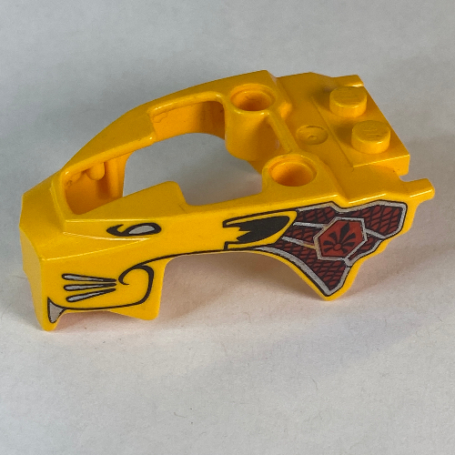 LEGO PART 11110pr0002 Fairing, Fly Wheel, Lion Shape with Silver and ...