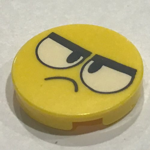 LEGO PART 14769pr1103 Tile Round 2 x 2 with Frowning Face, Thick ...