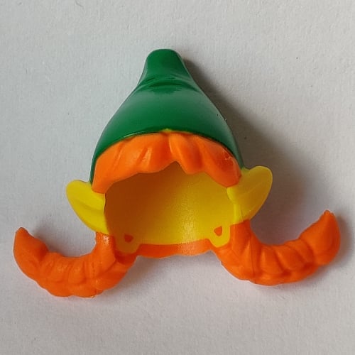 LEGO PART 1622pat0001 Hair and Hat, Elf Ears with Orange Pigtails and ...
