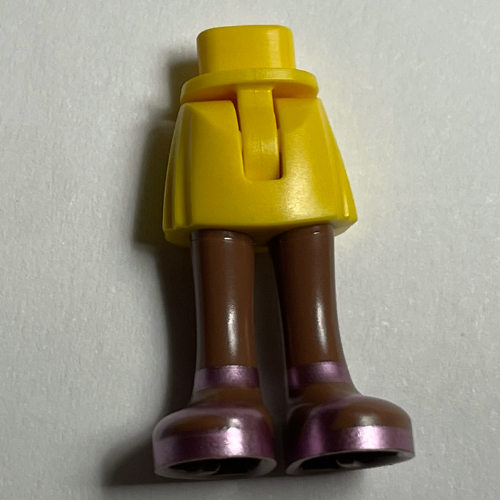 LEGO PART 2241c01pr0039 Minidoll Hips and Short Skirt with Medium Brown ...