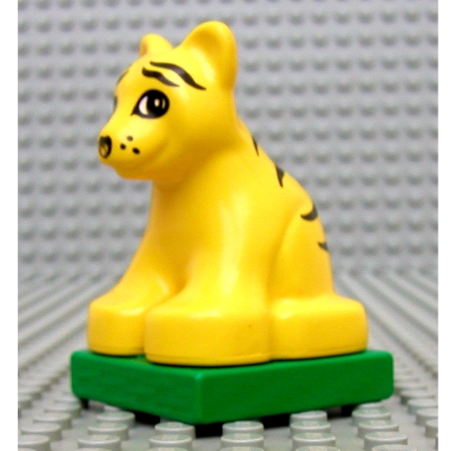 LEGO PART 2275c01pr0003 Duplo Animal Tiger Cub on Green Base ...