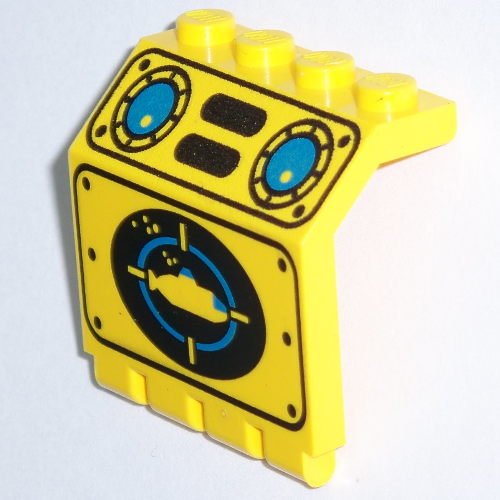 LEGO PART 2582pr0006 Hinge Panel 2 x 4 x 3 1/3 with Yellow Submarine ...