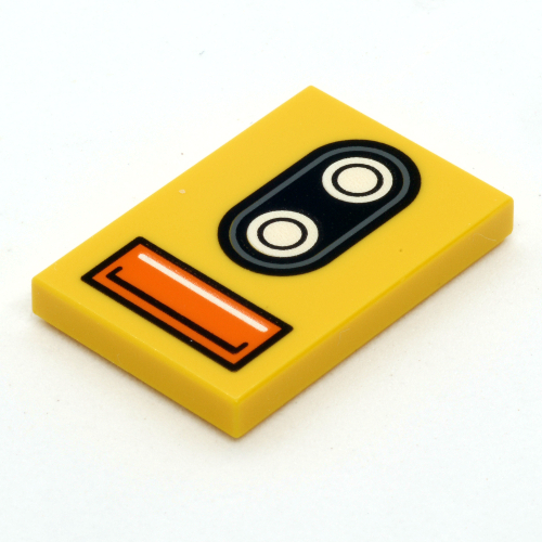 LEGO PART 26603pr0113 Tile 2 x 3 with Headlight, Indicator Light print ...