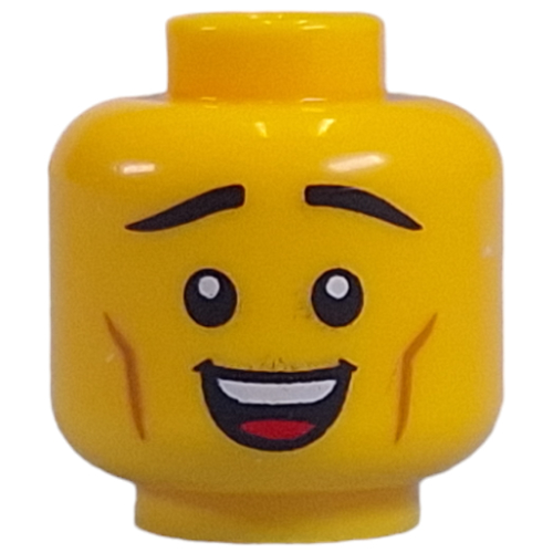 LEGO PART 28621pr0023 Minifig Head Determined Grimace, Sweat / Relieved ...
