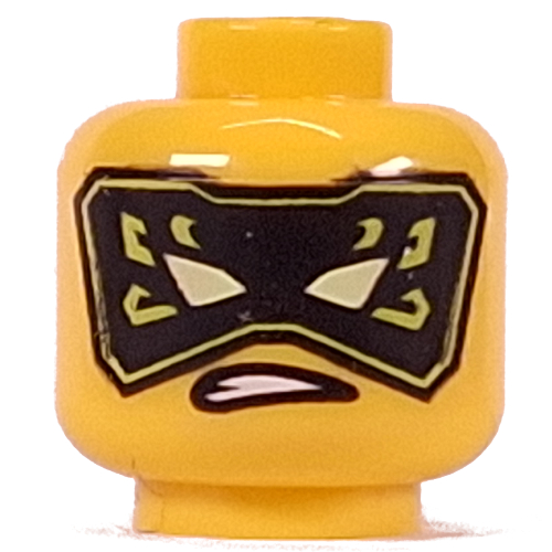 LEGO PART 28621pr3980 Minifig Head Lloyd, Black and Yellow Eye Mask ...
