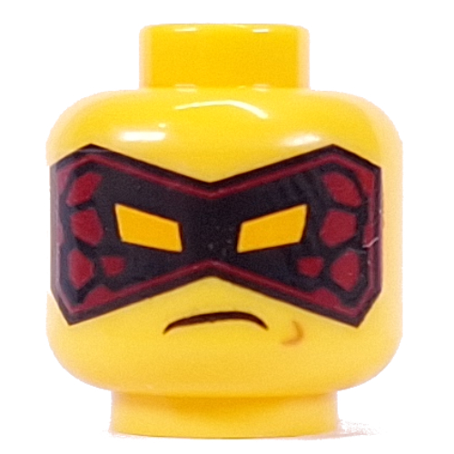 LEGO PART 28621pr3993 Minifig Head Cole, Black and Dark Red Eyemask ...