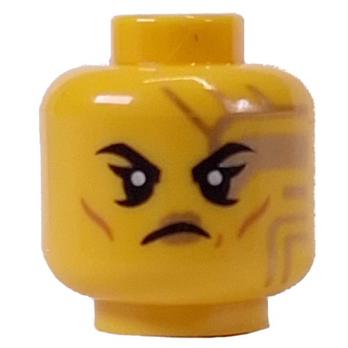 LEGO PART 28621pr3997 Minifig Head Empress Beatrix, Gold Circuitry ...