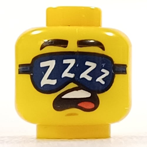 LEGO PART 28621pr4137 Minifig Head, Eyebrows, Half Closed Eyes, Sleepy ...