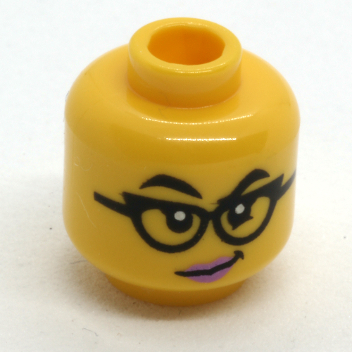 LEGO PART 28621pr4210 Minifig Head, Raised Black Eyebrows, Black ...