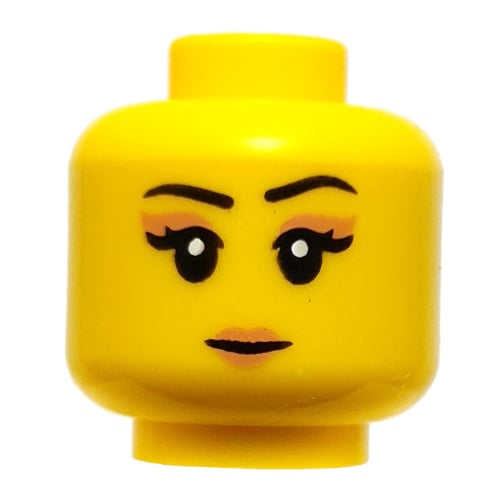 LEGO PART 28621pr4222 Minifig Head Black Eyebrows, Nougat Eyeshadow ...