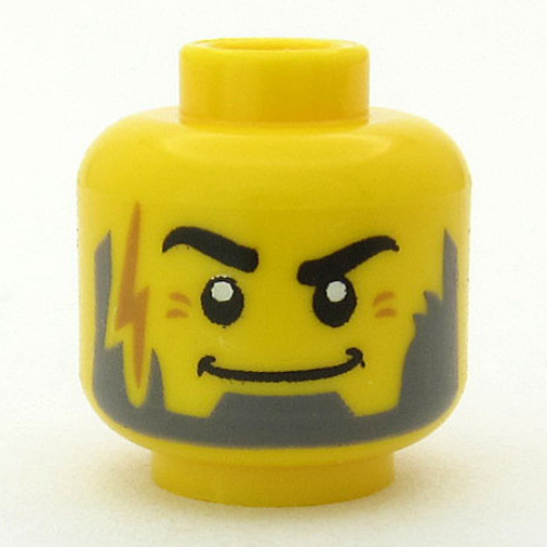 LEGO PART 28621pr4237 Minifig Head, Eyebrows, Dark Bluish Gray Beard ...