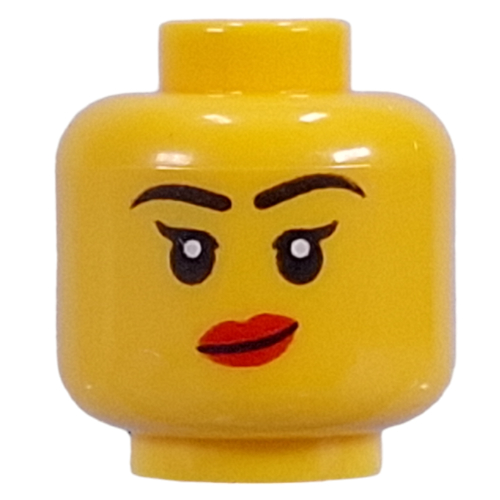 LEGO PART 28621pr4289 Minifig Head, Black Eyebrows, Angry Scowl, Dark ...