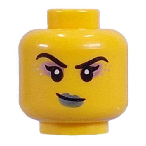 LEGO PART 28621pr4290 Minifig Head Metal Pink Eyeshadow, Metal Blue ...