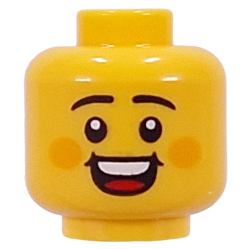 LEGO PART 28621pr9498 Minifig Head Black Eyebrows, Cheeks, Open Mouth ...