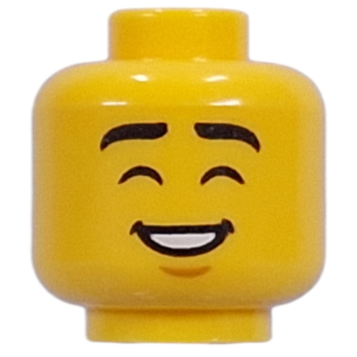 LEGO PART 28621pr9786 Minifig Head Black Eyebrows, Closed Eyes, Medium ...