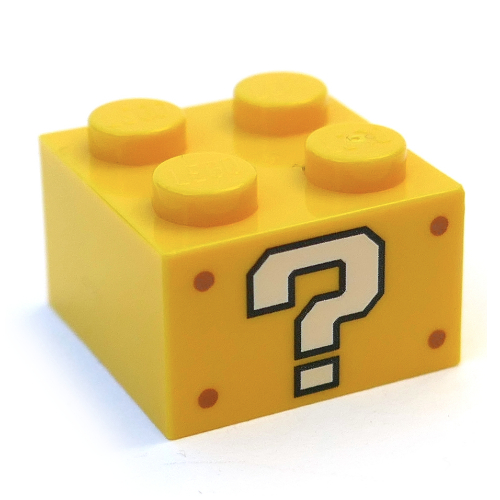 LEGO PART 3003pr0140 Brick 2 x 2 with White Question Mark Print ...
