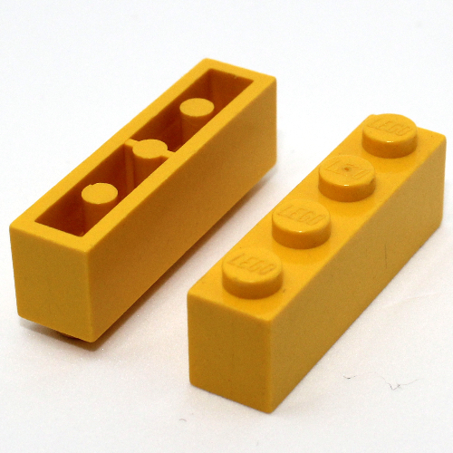 LEGO PART 3010a Brick 1 x 4 with Bottom Tubes, Lowered Center Cross ...