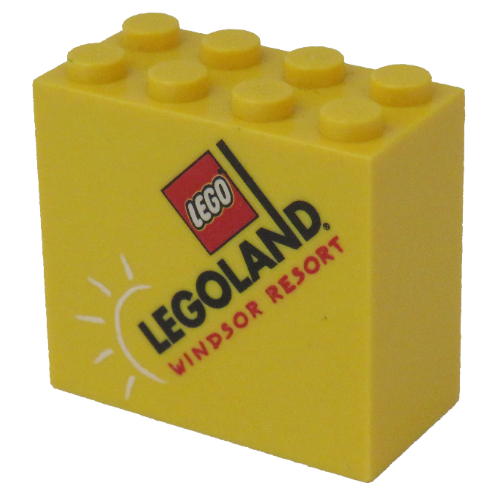 LEGO PART 30144pr9966 Brick 2 x 4 x 3 with 'LEGOLAND Windsor Resort ...