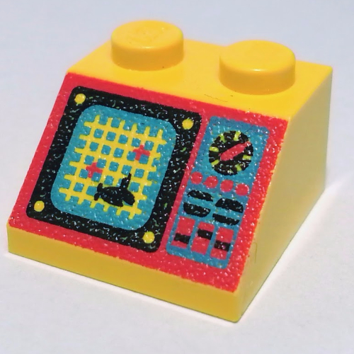 LEGO PART 3039pr9980 Slope 45° 2 x 2 with Grid Screen, Shark, and ...