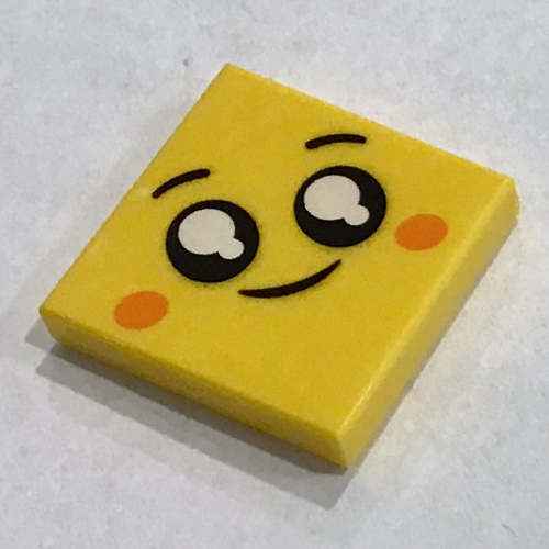 LEGO PART 3068bpr0409 Tile 2 x 2 with The LEGO Movie 2 Face, Thin Smile ...