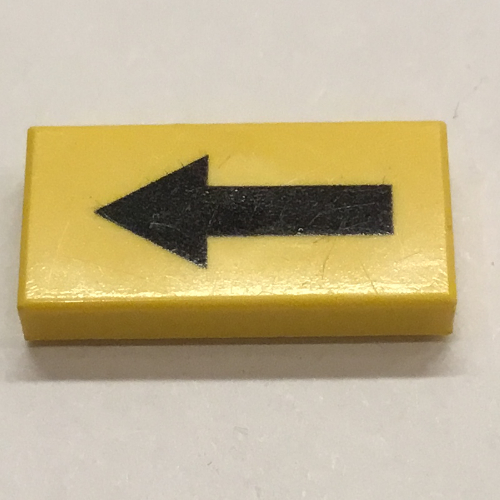 LEGO PART 3069bpr0035 Tile 1 x 2 with Long Black Arrow Print ...