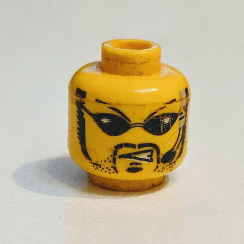 LEGO PART 3626bpr0117 Minifig Head Charge, Sunglasses, Goatee and ...