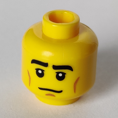 LEGO PART 3626bpr0242 Minifig Head Baseball Fielder, Brown Eyebrows ...