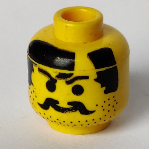 LEGO PART 3626bpr0298 Minifig Head Cowboy / Pirate, Moustache, Stubble ...