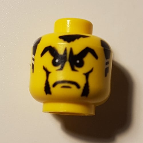 LEGO PART 3626bpr0350 Minifig Head Vladek / Dracus / Knight, Sideburns ...