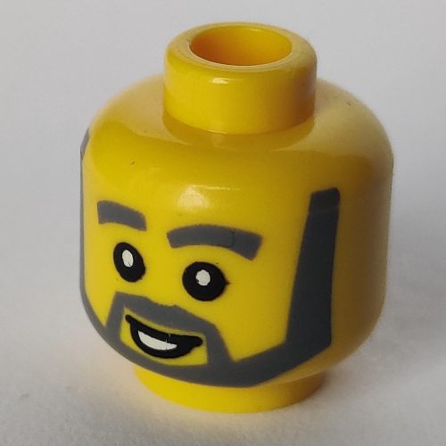 LEGO PART 3626bpr0388 Minifig Head, Thick Gray Eyebrows, Angular Beard ...
