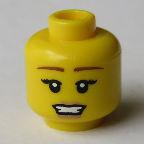 LEGO PART 3626bpr0627 Minifig Head Cheerleader, Eyes with Eyelashes ...