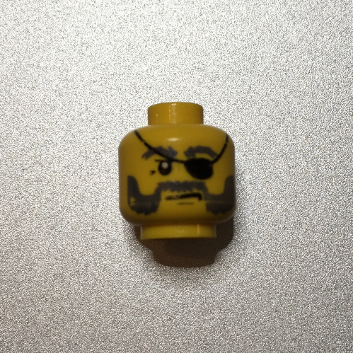 LEGO PART 3626bpr0640 Minifig Head Diver, Eyepatch and Gray Beard ...
