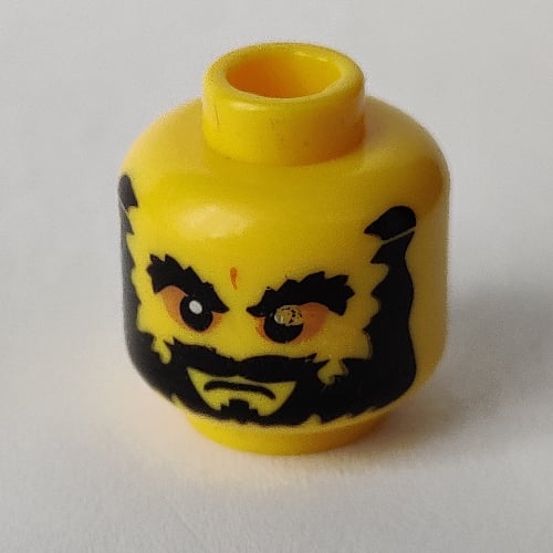 LEGO PART 3626bpr0830 Minifig Head Evil Dwarf, Bushy Beard and Eyebrows ...